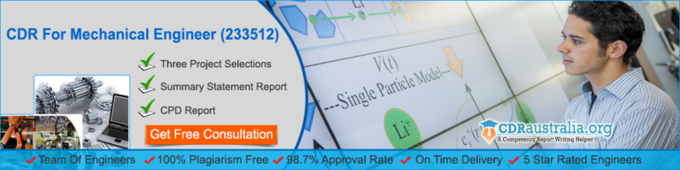 Sample CDR for Mechanical Engineer PDF | CDR Australia