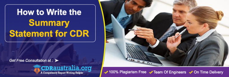 How to Write a Summary Statement for the CDR Report?