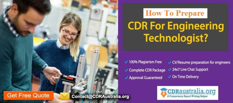 How To Prepare CDR For Engineering Technologist? - CDRAustralia.Org